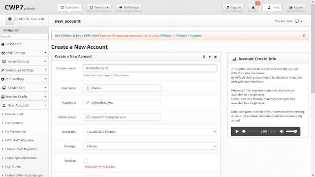 Tutorial Cara Menambahkan Domain Di CWP CentOS 7 Panel | KASKUS
