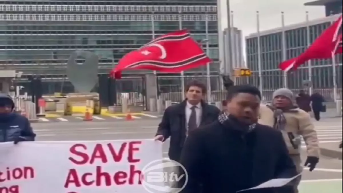 Bendera Aceh Berkibar di Depan Kantor PBB, Diaspora Desak Darurat ...