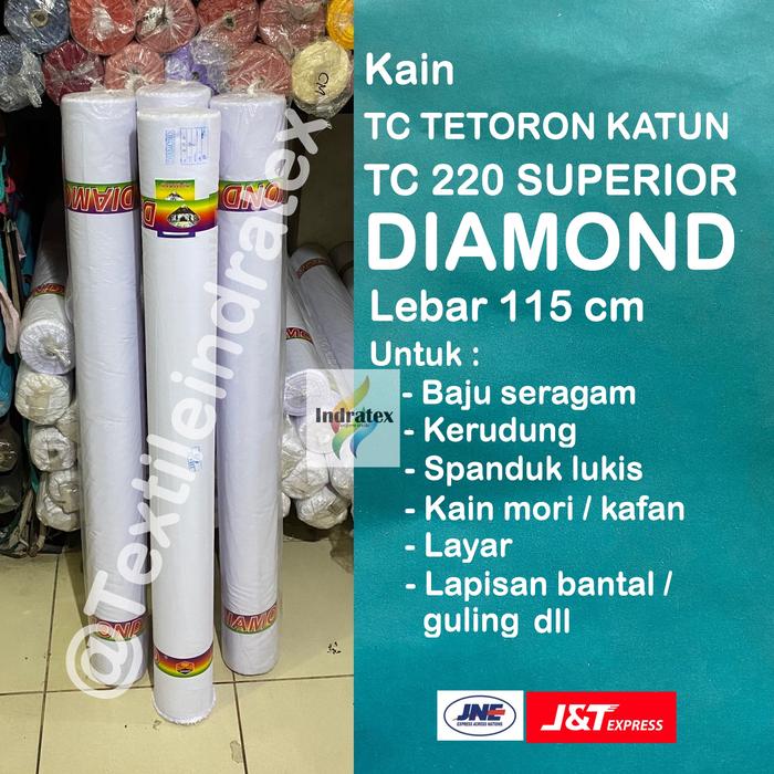 Jual KAIN PUTIH POLOS TEBAL TC DIAMOND BAHAN SERAGAM SPANDUK | KASKUS